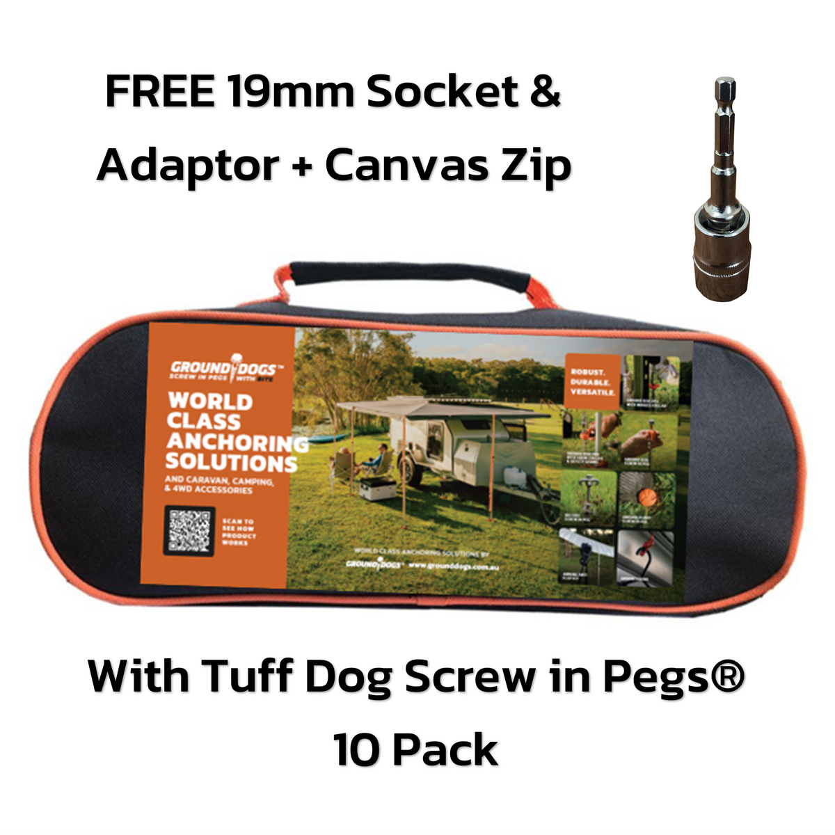 Tuff Dog Stainless Steel Screw in Pegs - 10 pack – Ground Dogs
